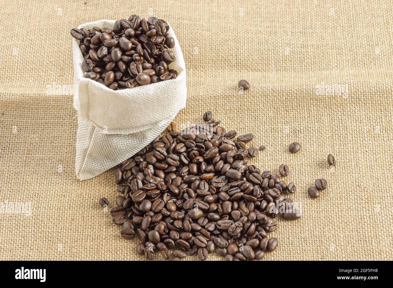 High-angle shot of scattered coffee beans Stock Photo - Alamy