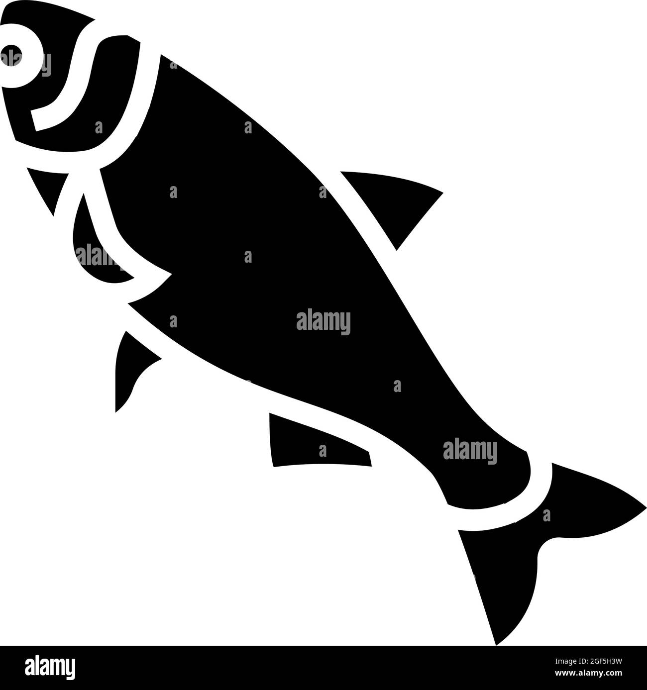 atlantic salmon glyph icon vector illustration Stock Vector Image & Art ...