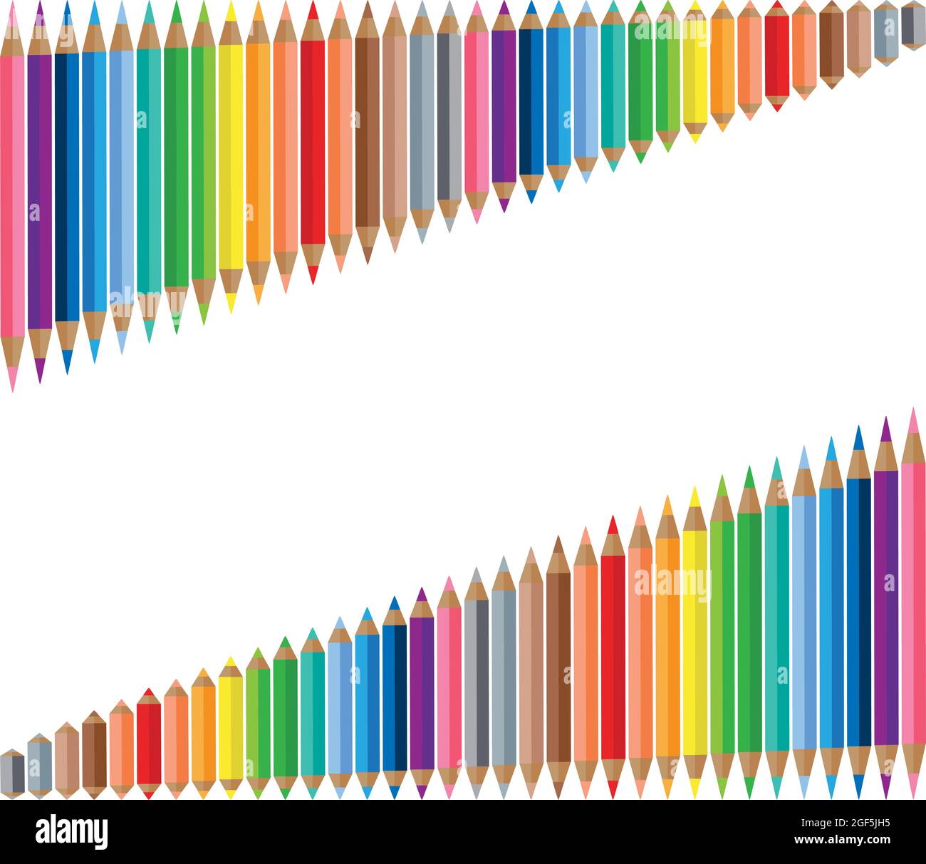 rainbow colour pencil set Stock Photo - Alamy
