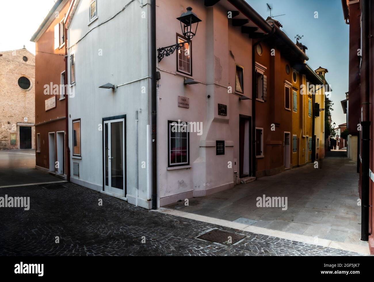 Colourful houses in Caorle Stock Photo - Alamy
