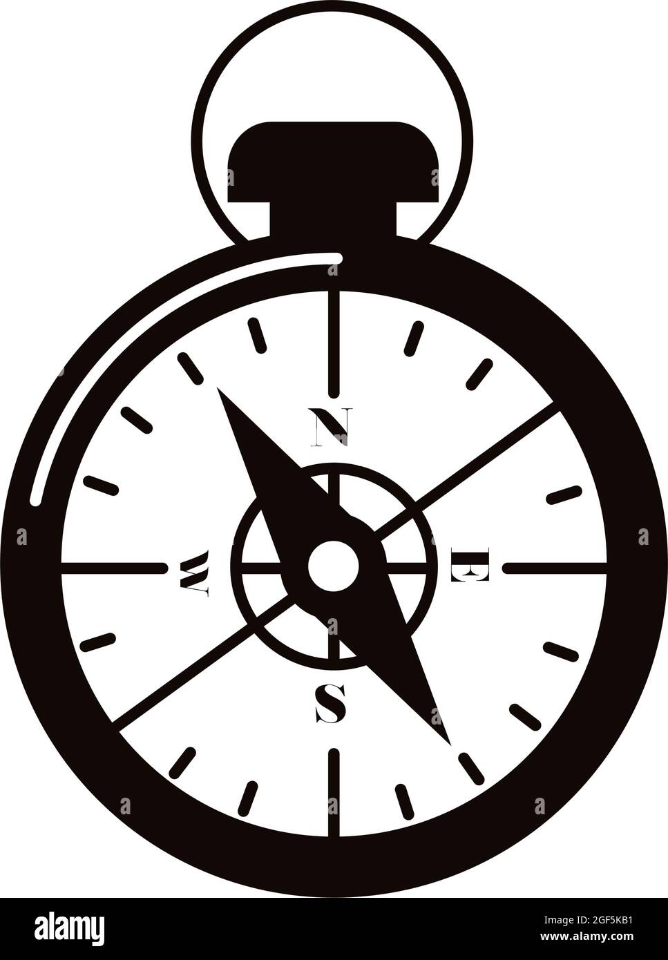 compass guide silhouette style icon Stock Vector Image & Art - Alamy