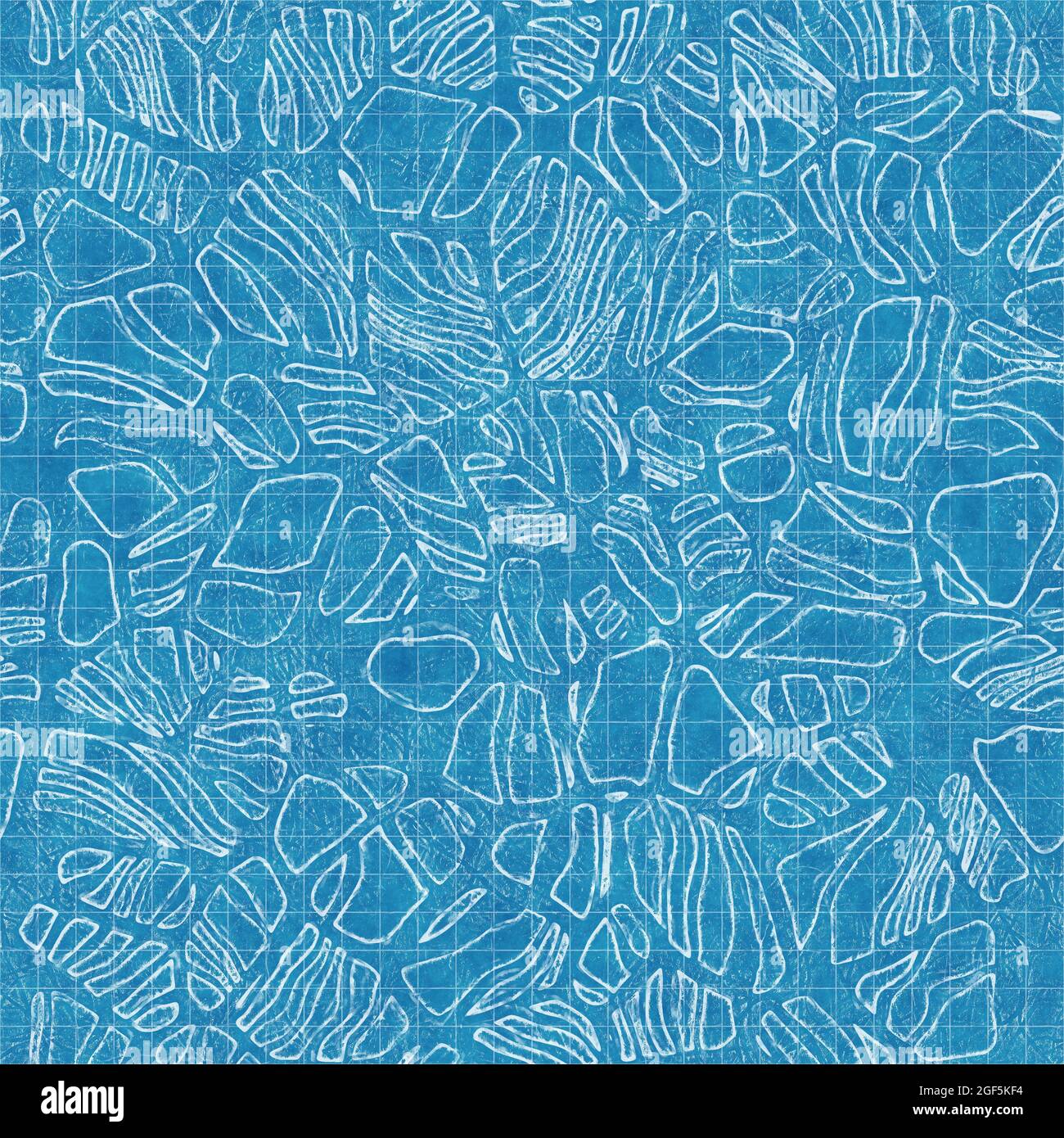 Seamless bright blue blueprint pattern for textile and print Stock ...