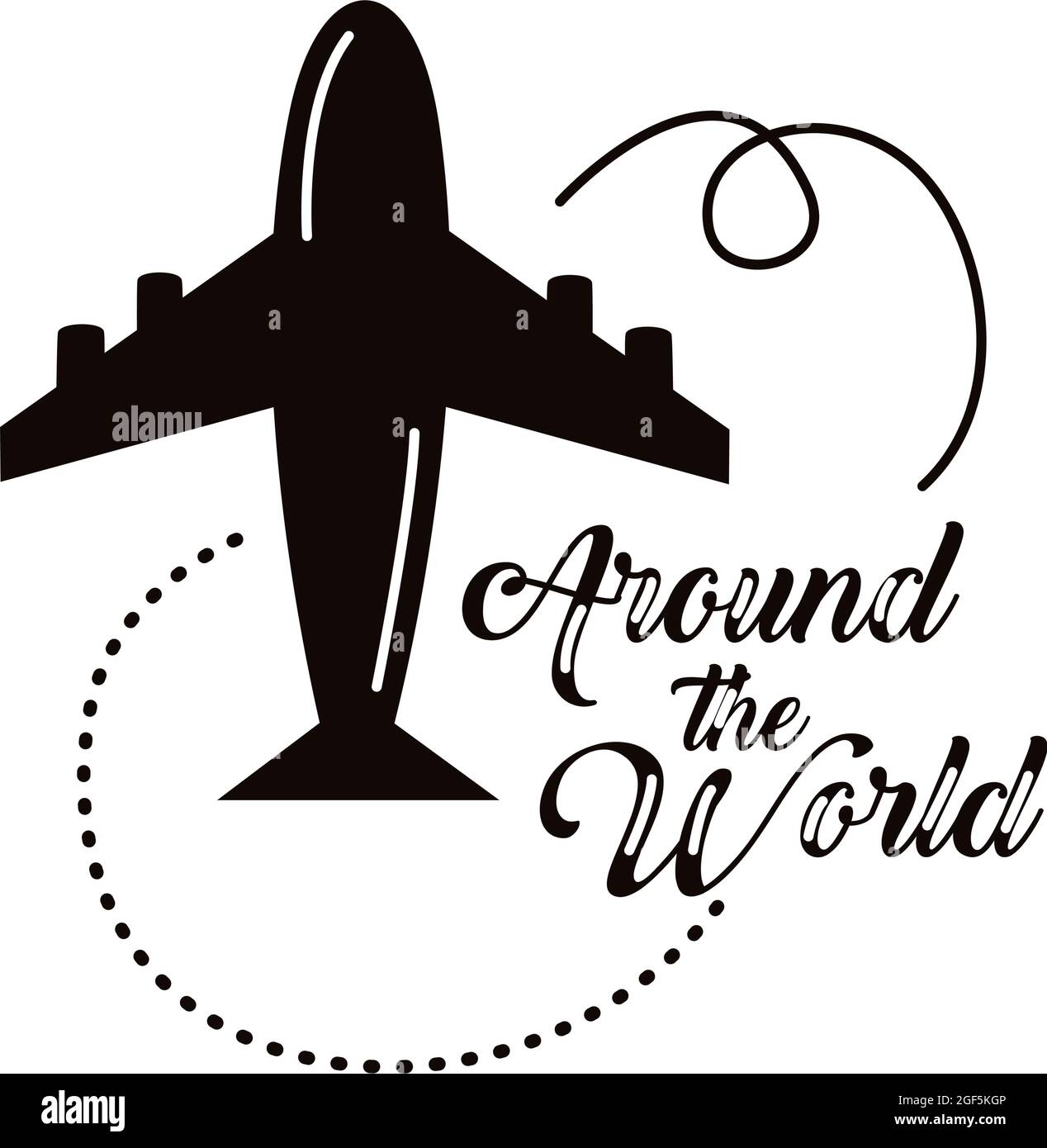 travel lettering and airplane label Stock Vector Image & Art - Alamy