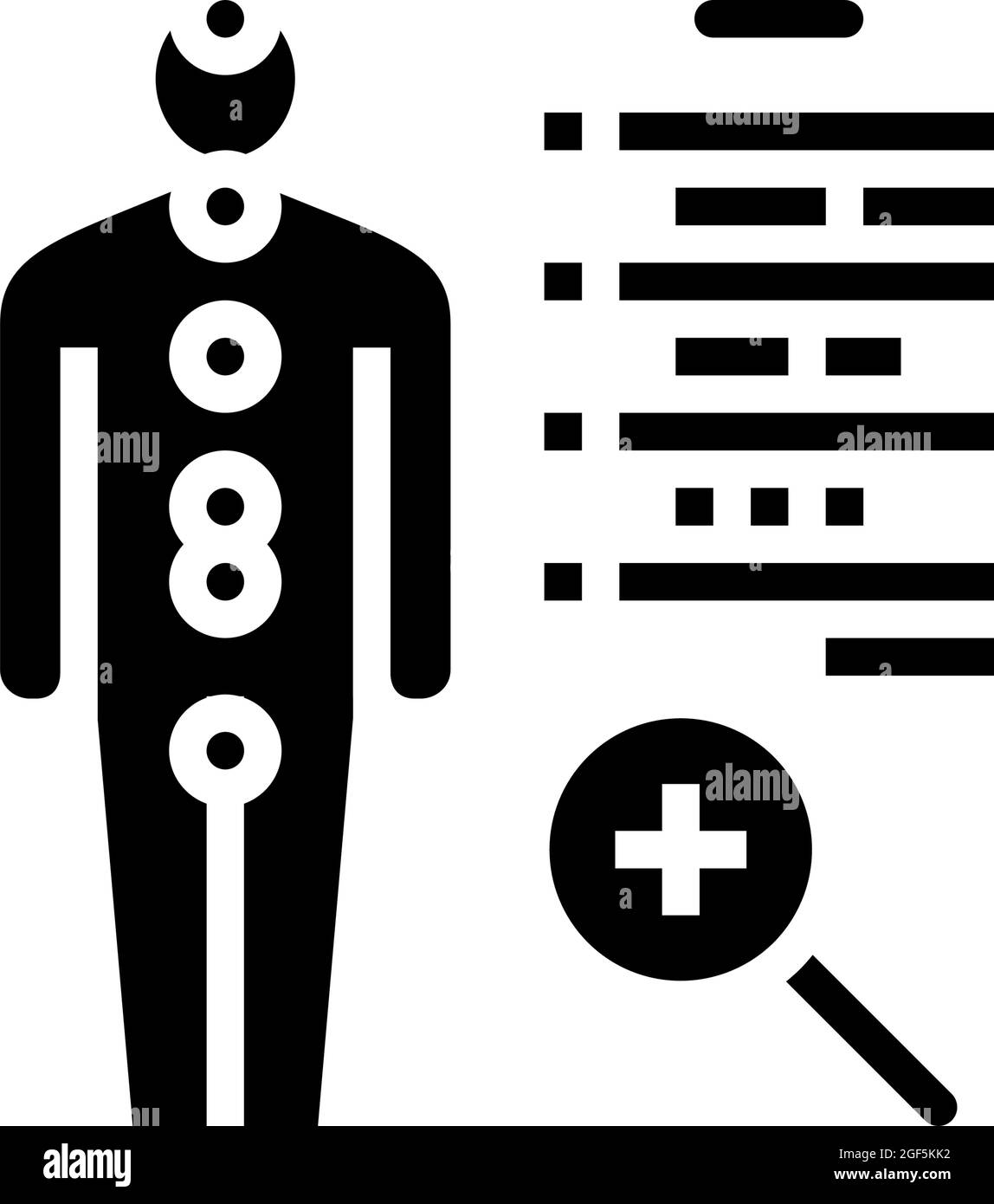 human health examination endocrinology glyph icon vector illustration ...