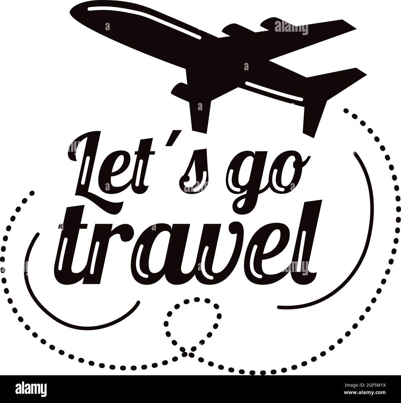 travel lettering with airplane label Stock Vector Image & Art - Alamy