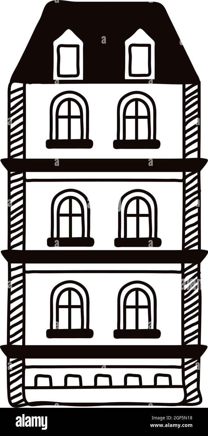 traditional french building facade icon Stock Vector Image & Art - Alamy