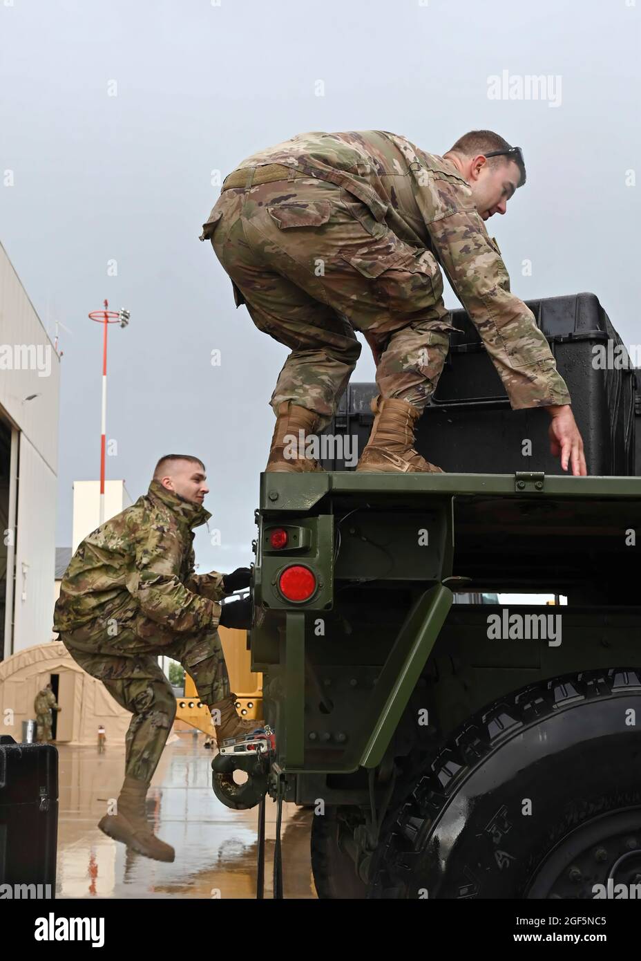 Airman 1st Class Christopher Botkin, left, Radio frequency Airman, and ...