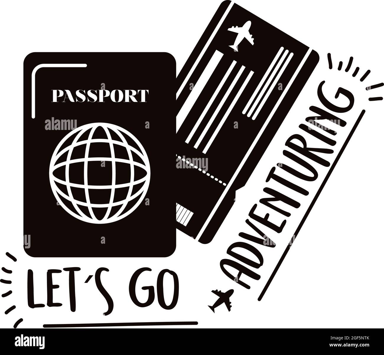 travel lettering with passport label Stock Vector Image & Art - Alamy