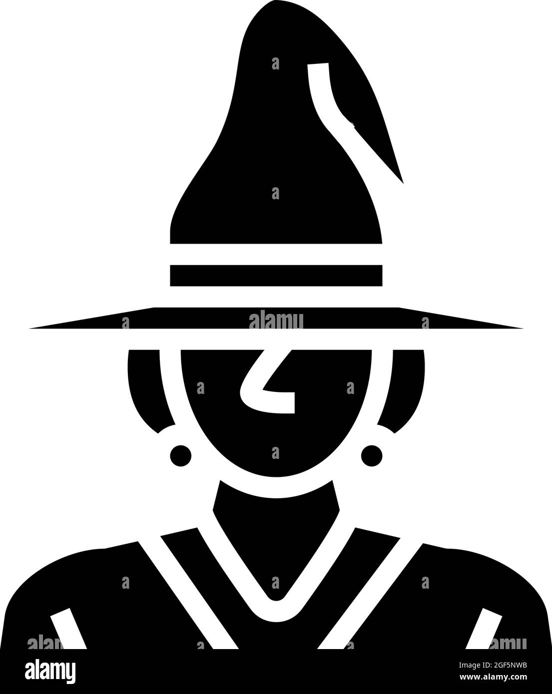 witch halloween glyph icon vector illustration Stock Vector Image & Art ...