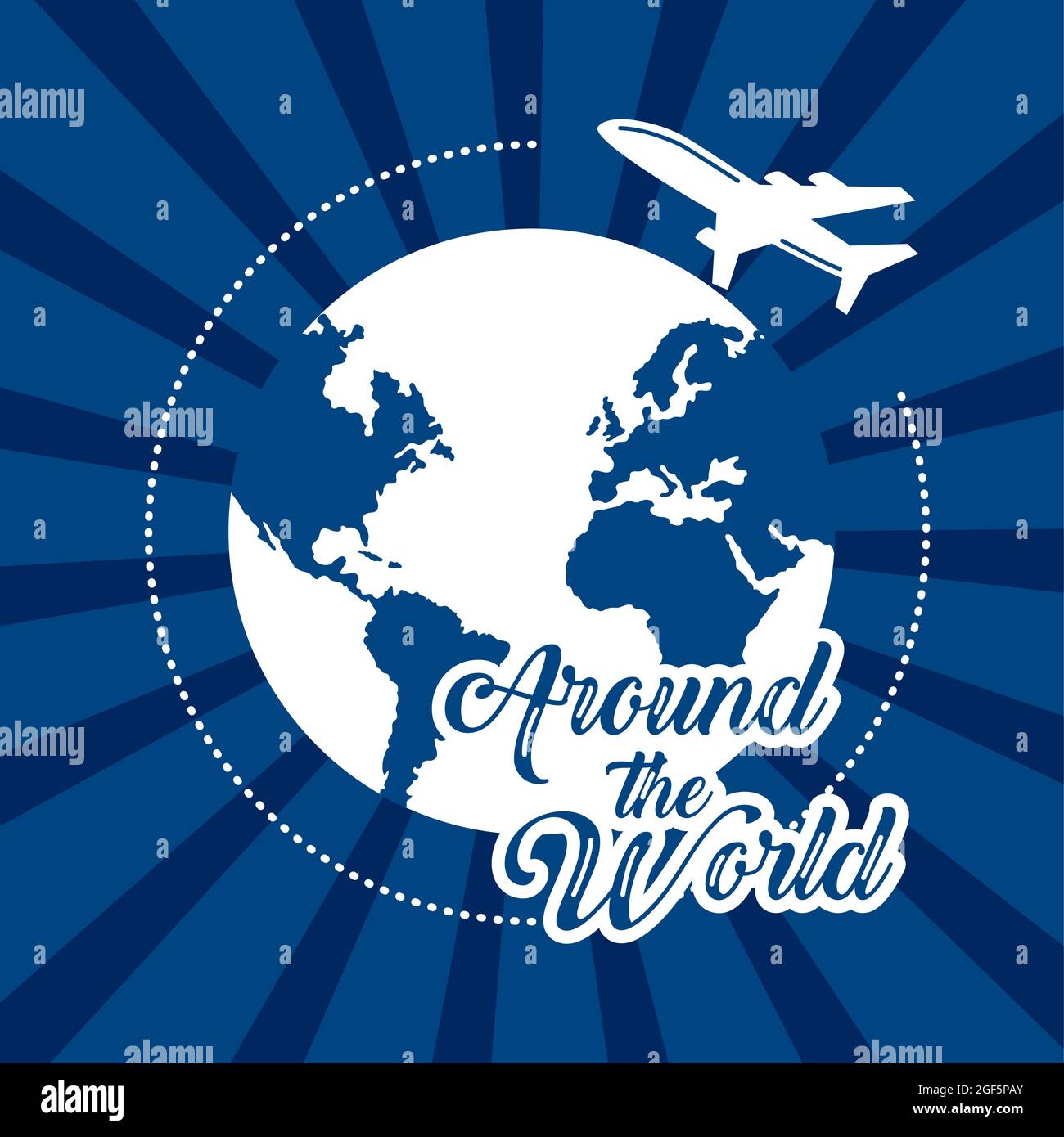 around the world lettering label Stock Vector Image & Art - Alamy