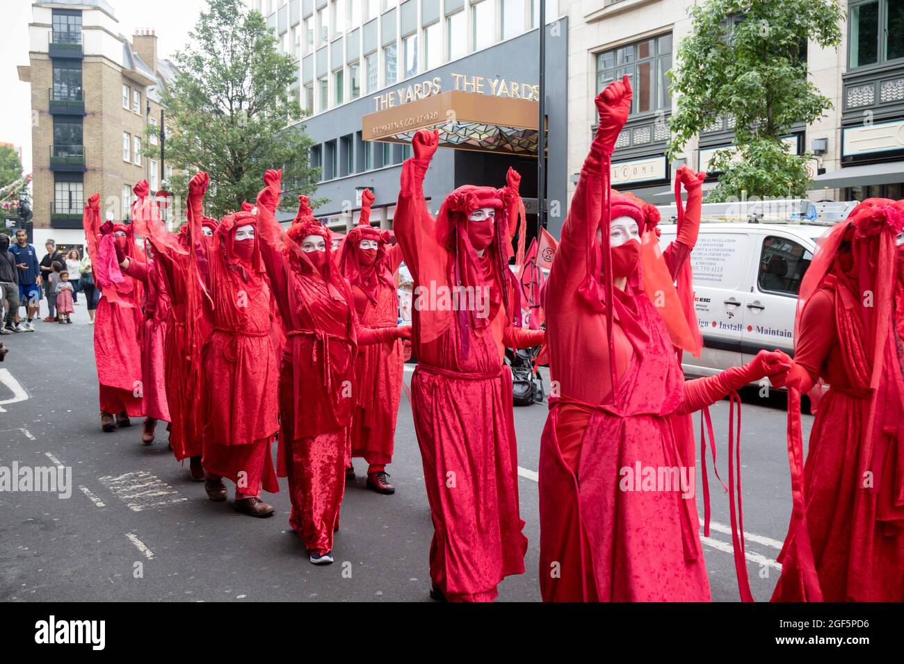 London, United Kingdom, 21st August 2021:- Extinction Rebellion ...