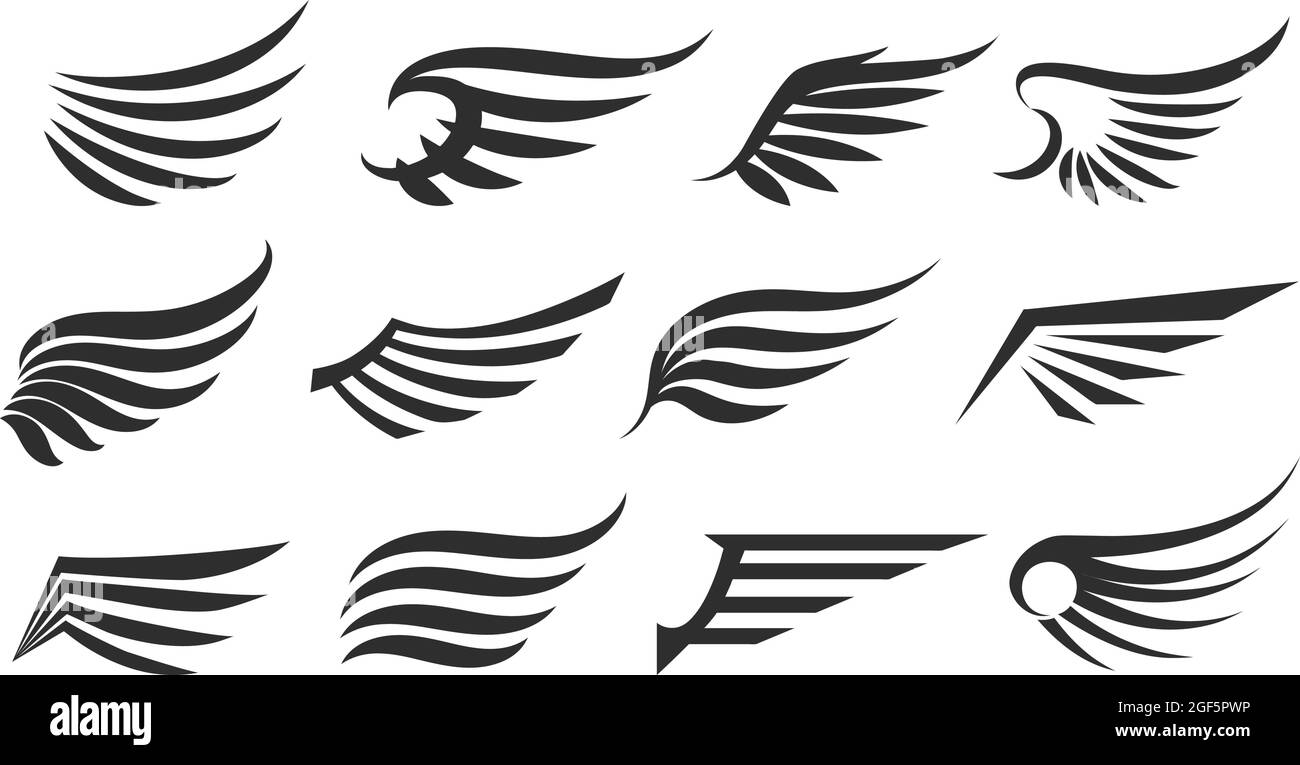 Emblems retro wings Stock Vector Image & Art - Alamy