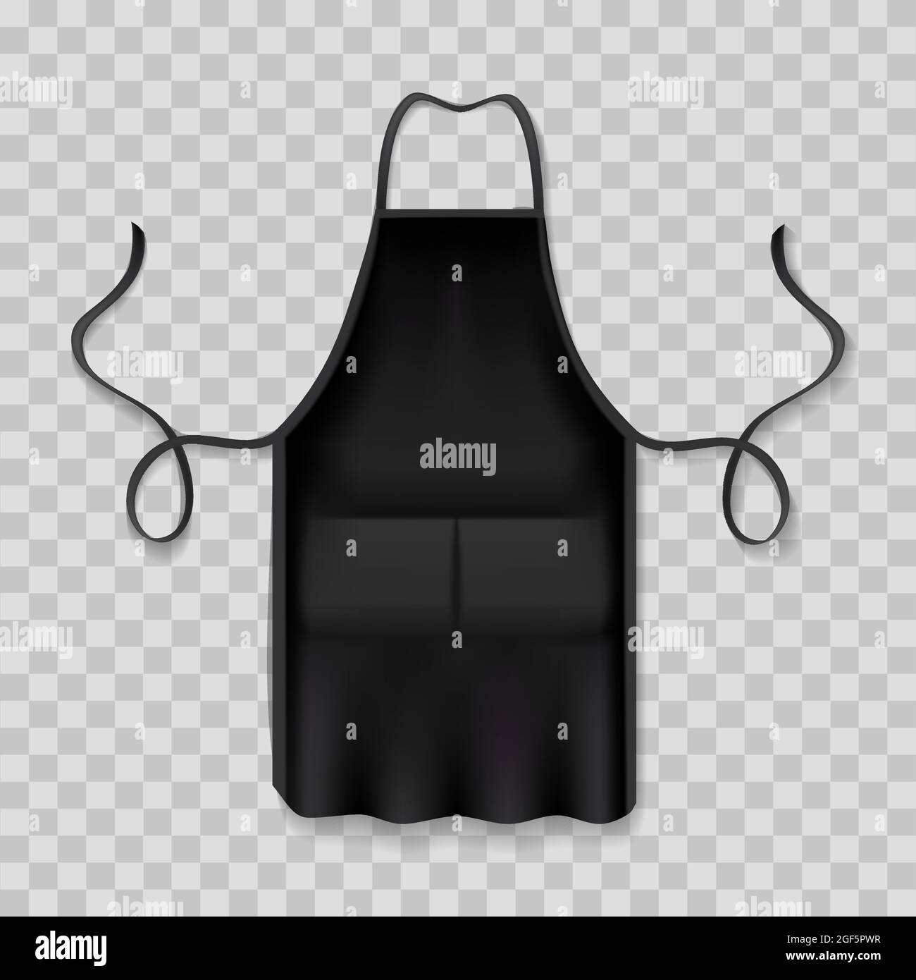 Blank kitchen apron mockup Stock Vector Images - Alamy