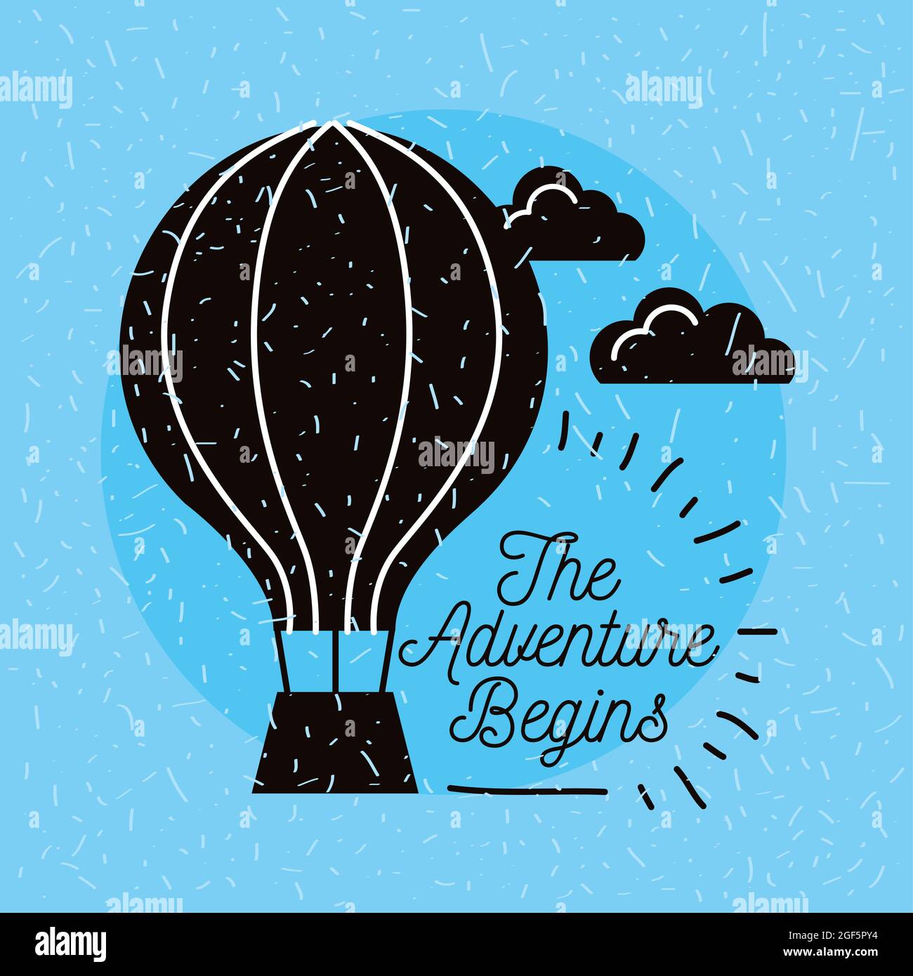 travel lettering with ballon fly label Stock Vector Image & Art - Alamy