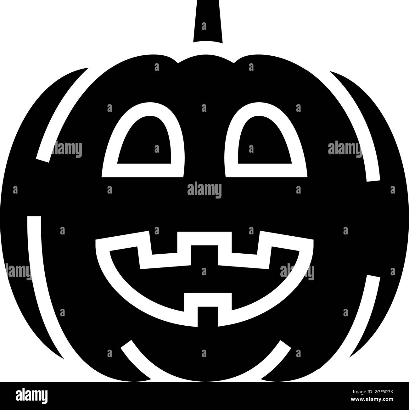pumpkin halloween glyph icon vector illustration Stock Vector Image ...