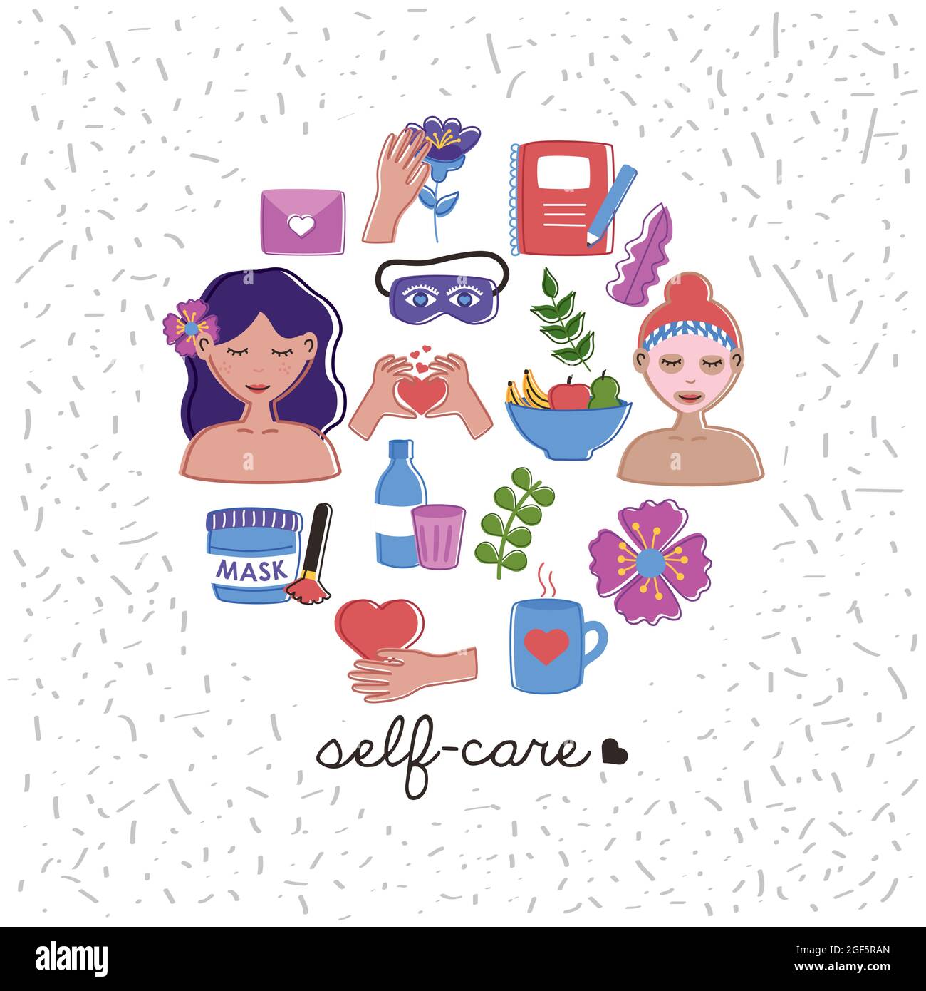 self care set icons circle Stock Vector Image & Art - Alamy
