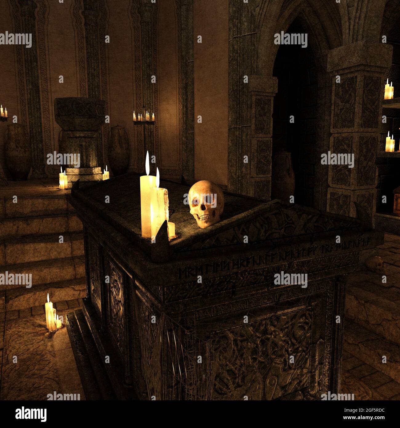 Tomb coffin in crypt hi-res stock photography and images - Alamy