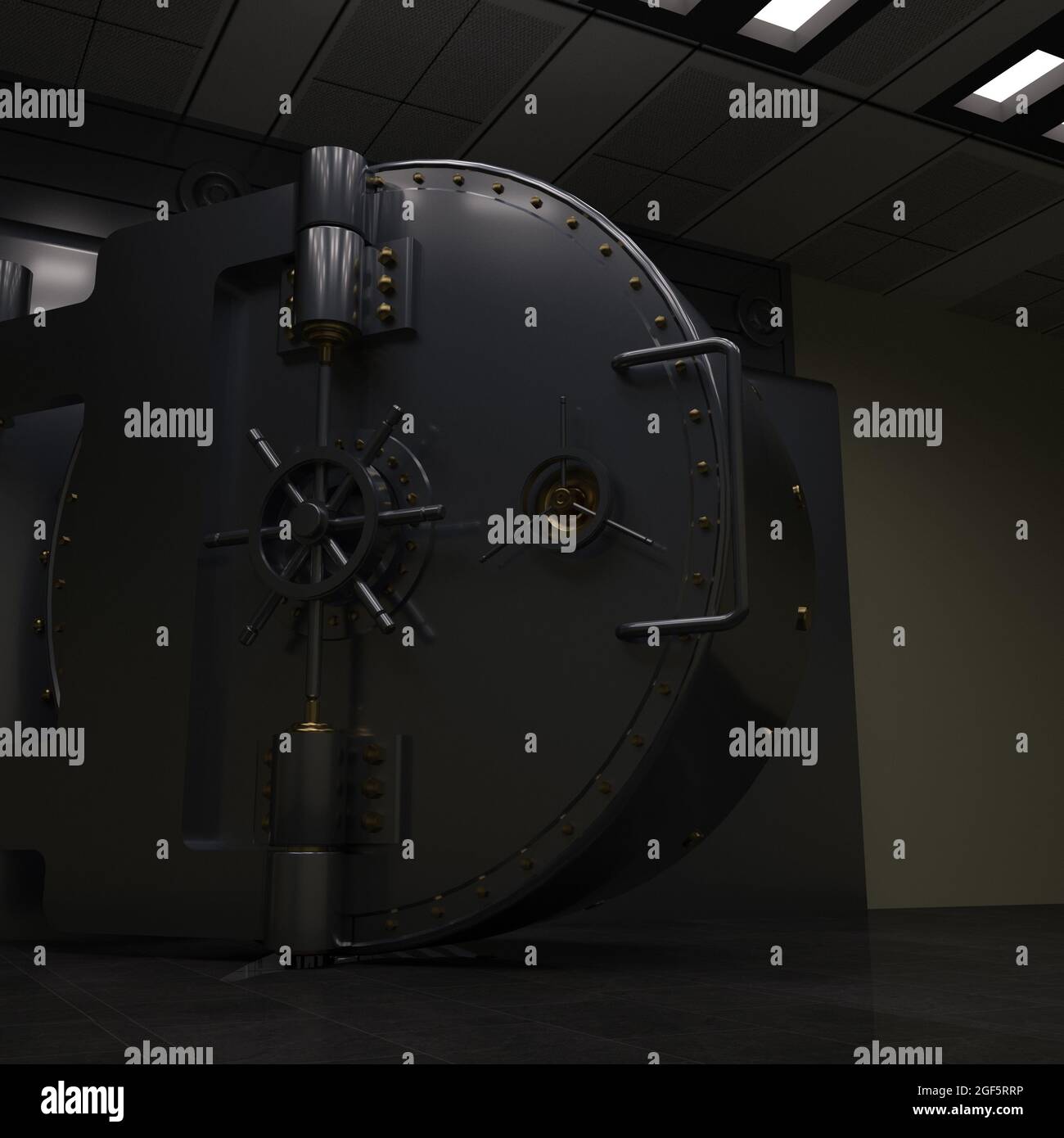 3D-illustration of an engine room in a science fiction starship Stock ...