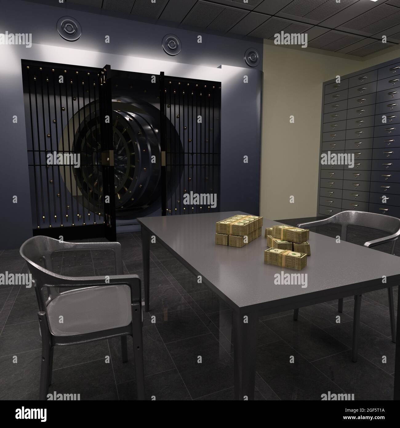 3D-illustration of an engine room in a science fiction starship Stock ...