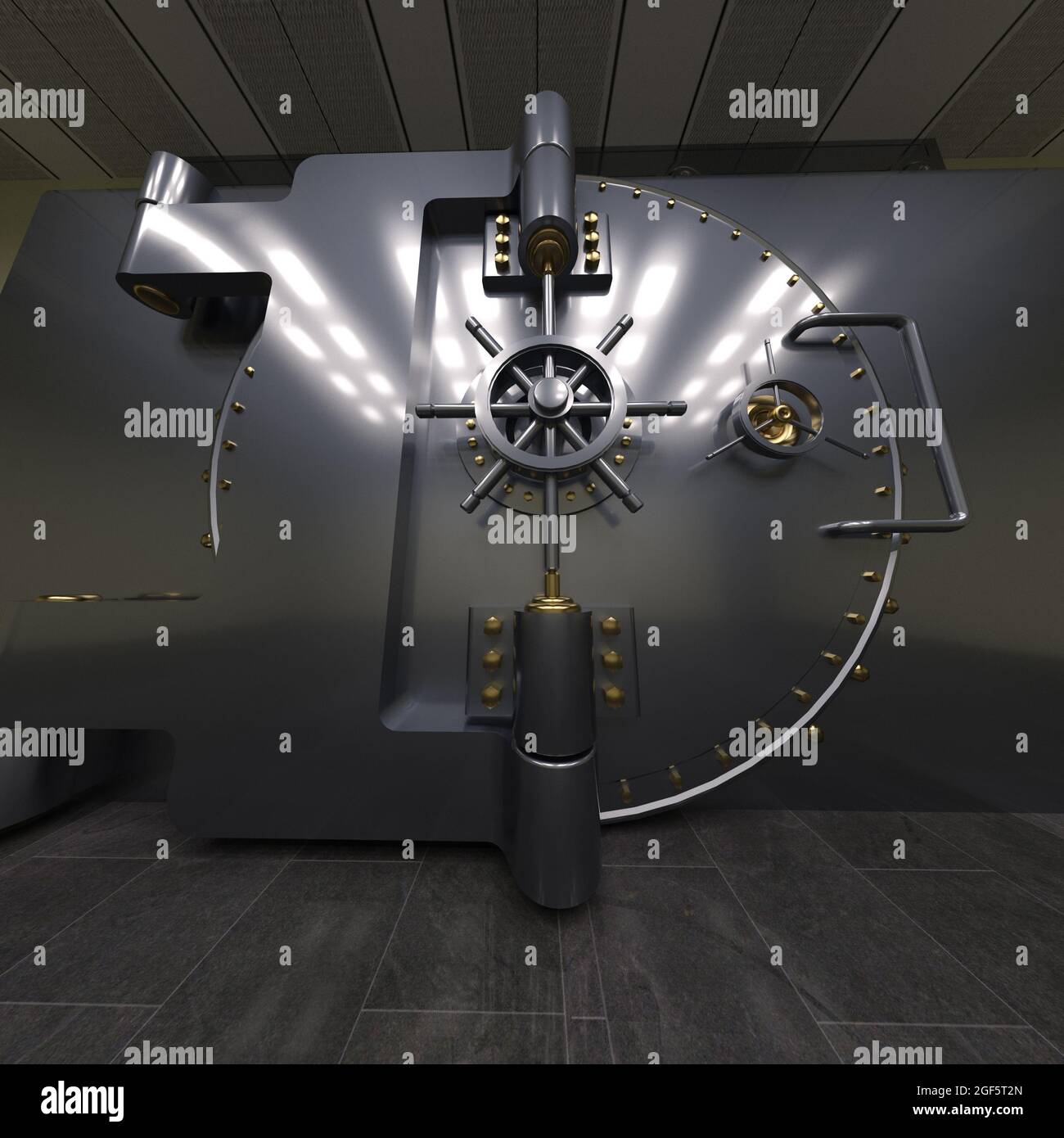 3D-illustration of an engine room in a science fiction starship Stock ...