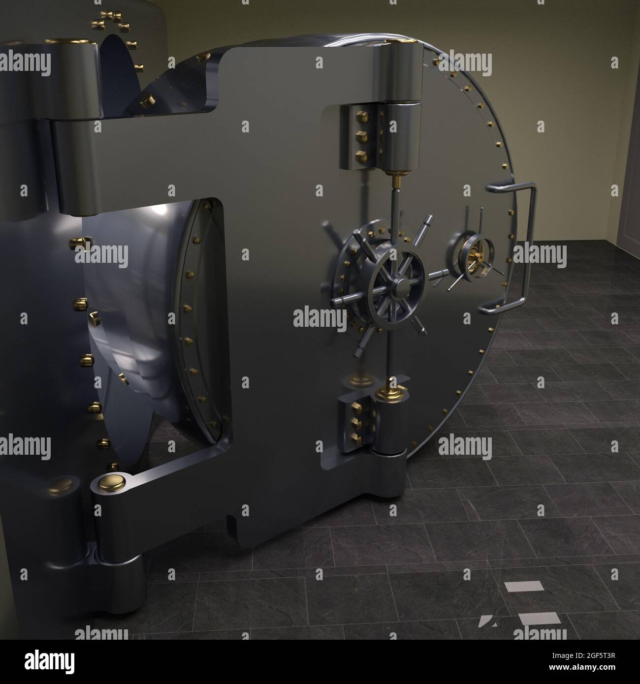 3D-illustration of an engine room in a science fiction starship Stock ...