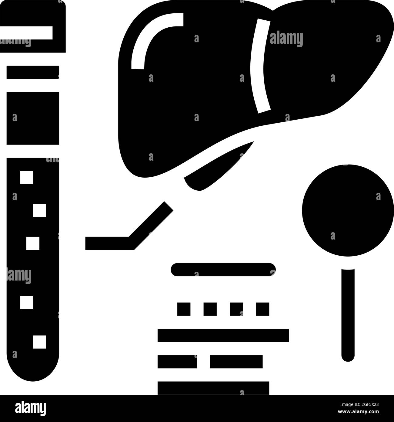 liver function test hepatitis glyph icon vector illustration Stock ...