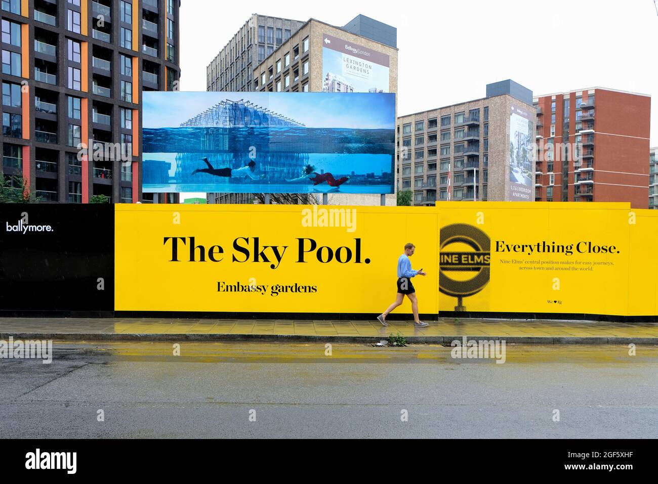 Advertising for the Skypool in Ballymore development Embassy Gardens, a ...