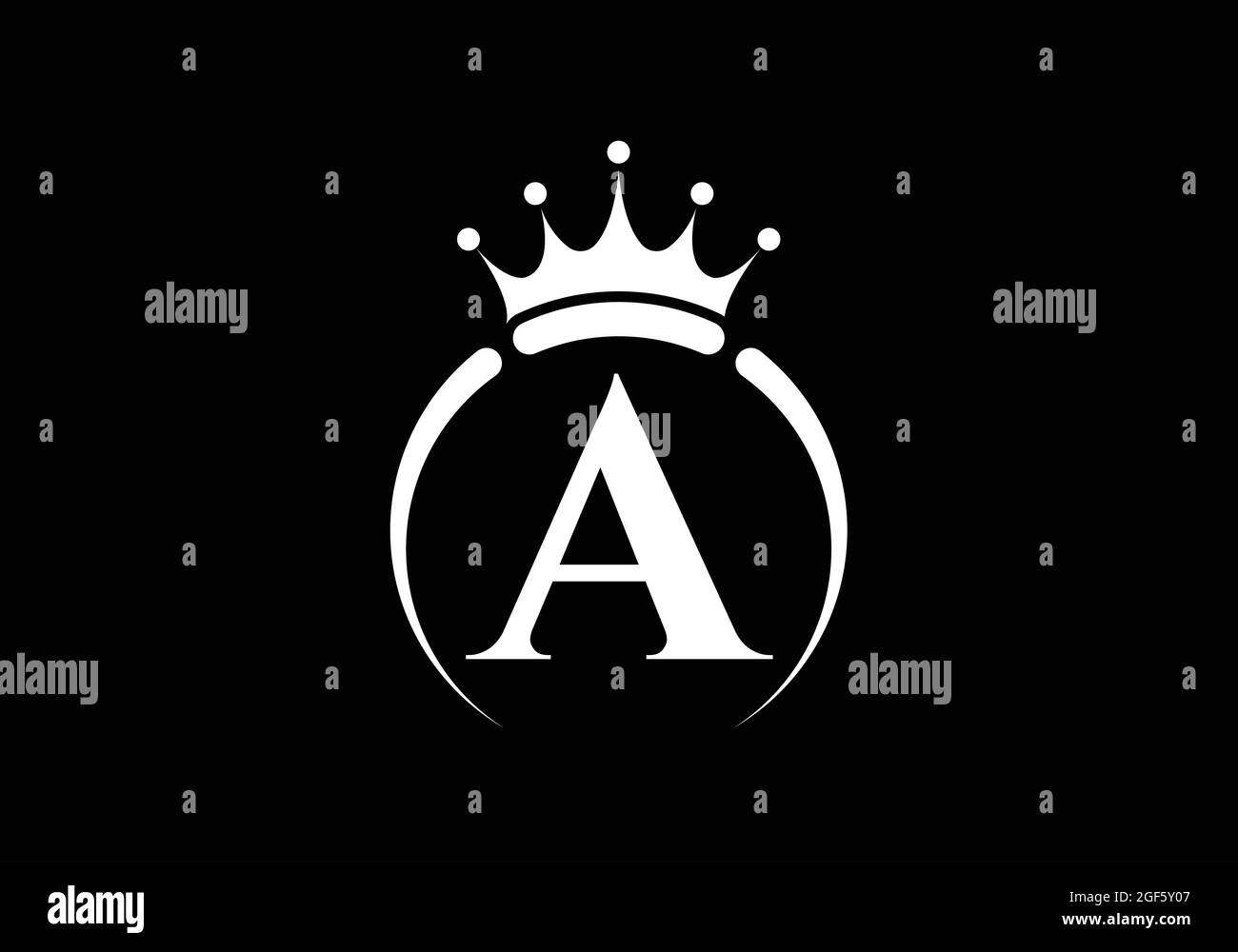 Initial A monogram alphabet with a crown. Royal, King, queen luxury ...