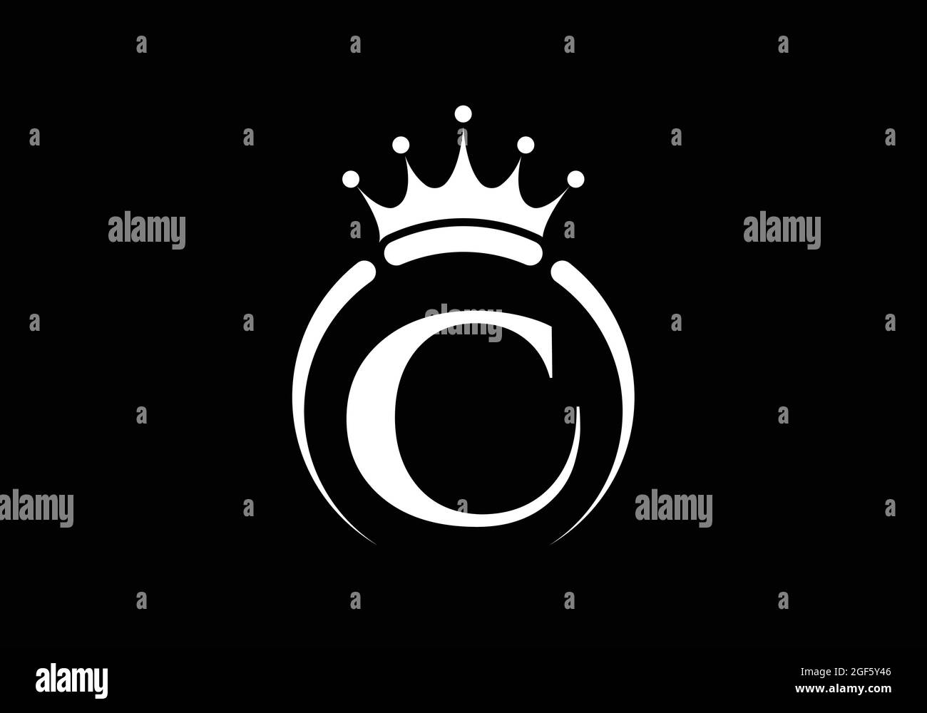 Initial C monogram alphabet with a crown. Royal, King, queen luxury ...