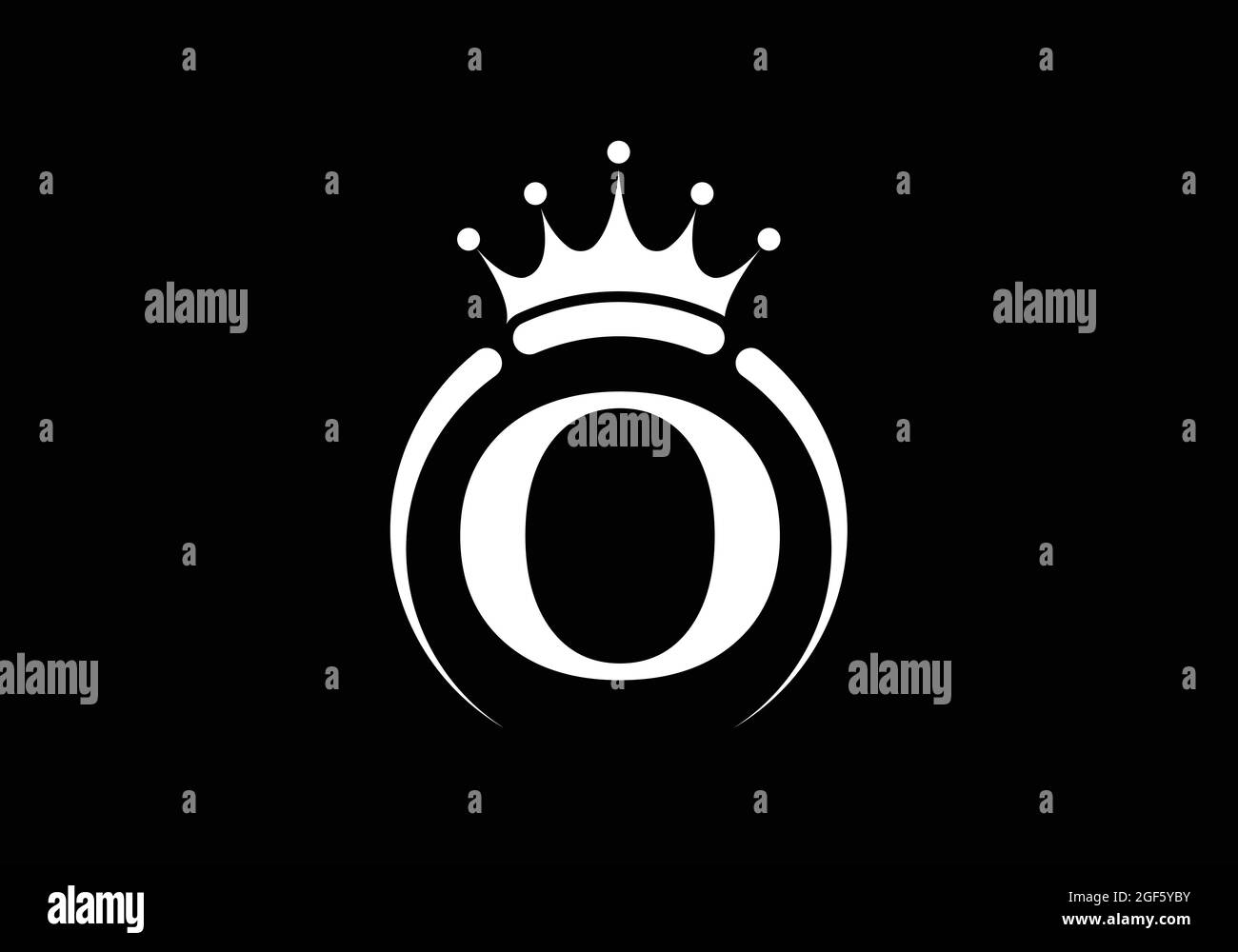 O With Crown Logo Monogram Crown Logo Vector Hd PNG Images, Monogram