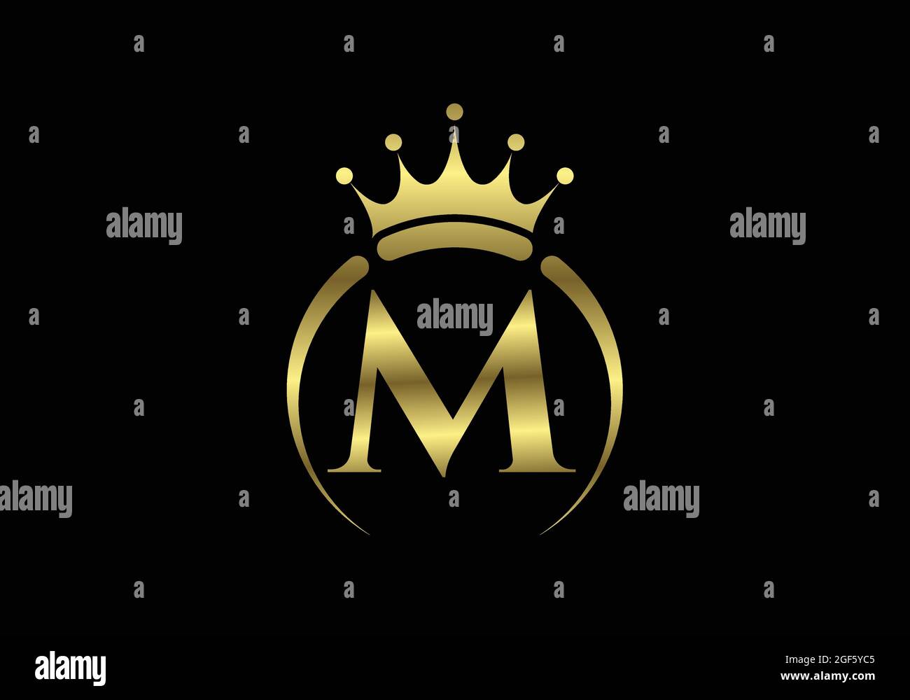 Initial M monogram alphabet with a crown. Royal, King, queen luxury ...