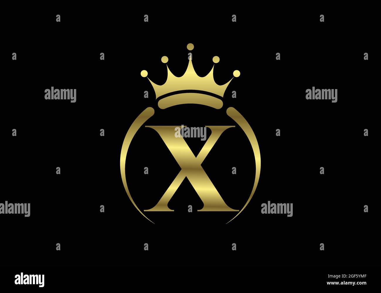Initial X monogram alphabet with a crown. Royal, King, queen luxury ...