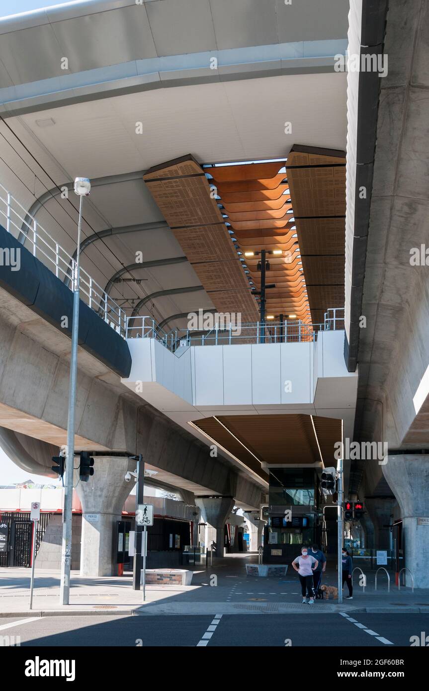 The rebuilt Murrumbeena station on the overhead Cranbourne and Pakenham ...