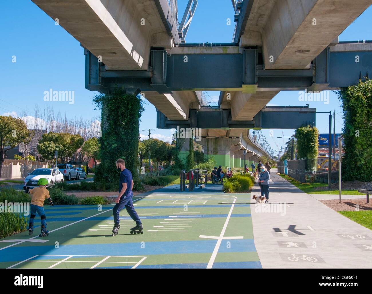 Exercise bay along the Djerring Trail, a mixed-use path created by the ...