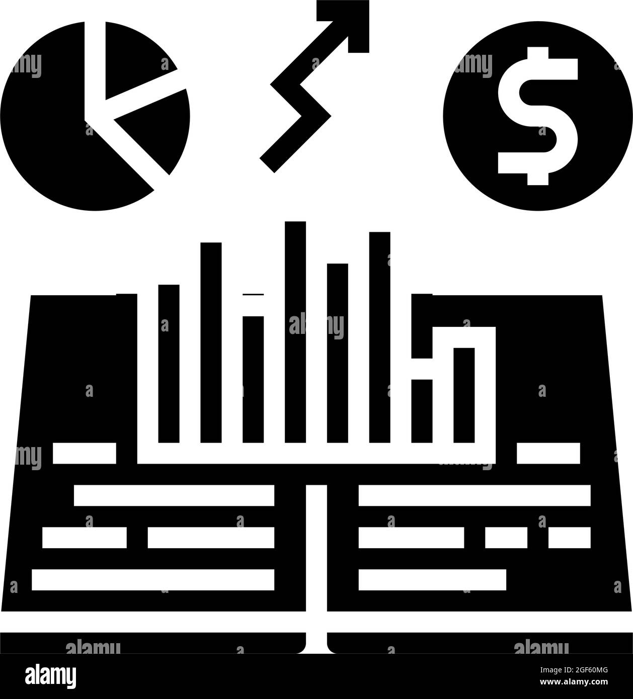 economic history glyph icon vector illustration Stock Vector Image ...