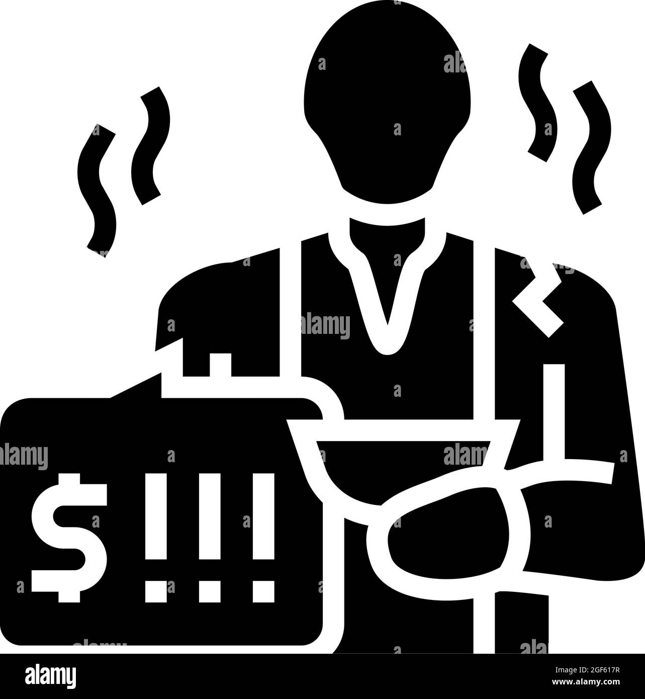 poverty social problem glyph icon vector illustration Stock Vector ...