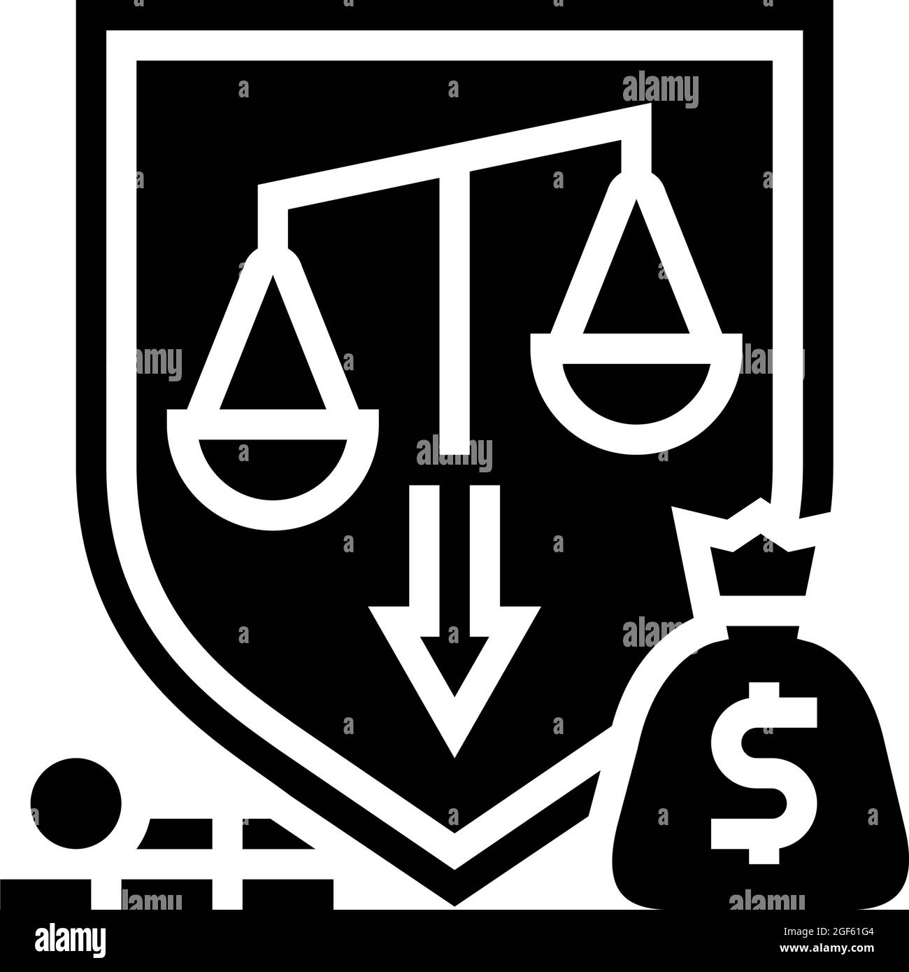 inequality social problem glyph icon vector illustration Stock Vector ...