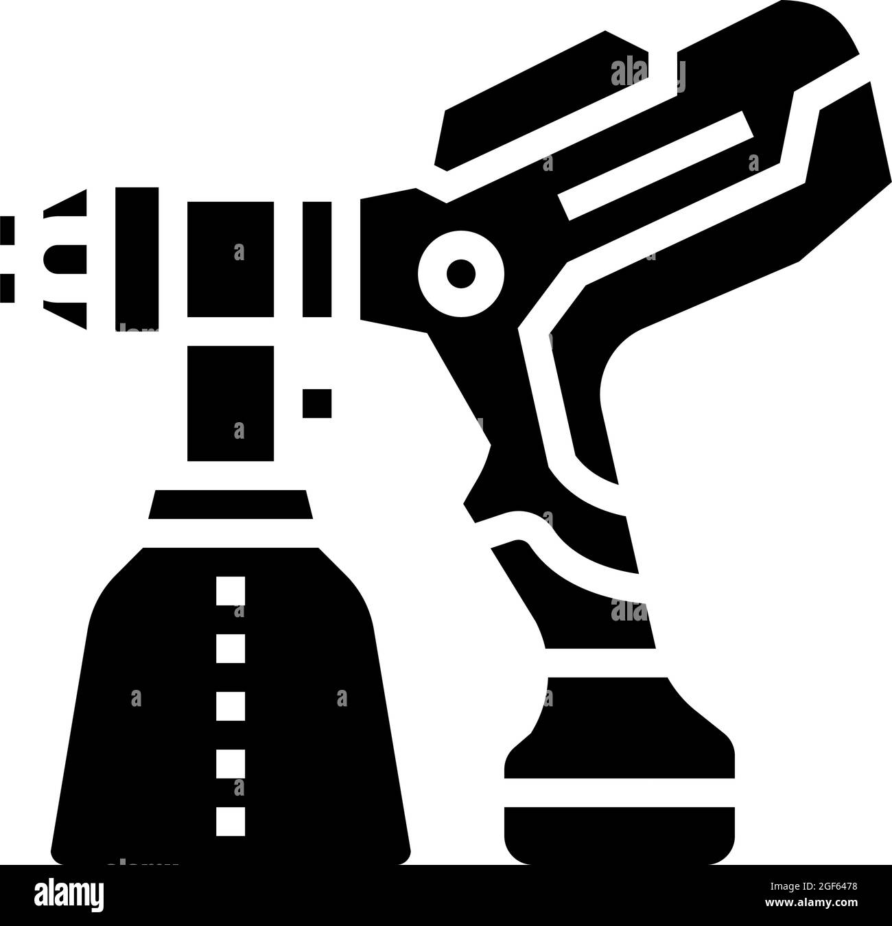 spray gun tool glyph icon vector illustration Stock Vector Image & Art ...