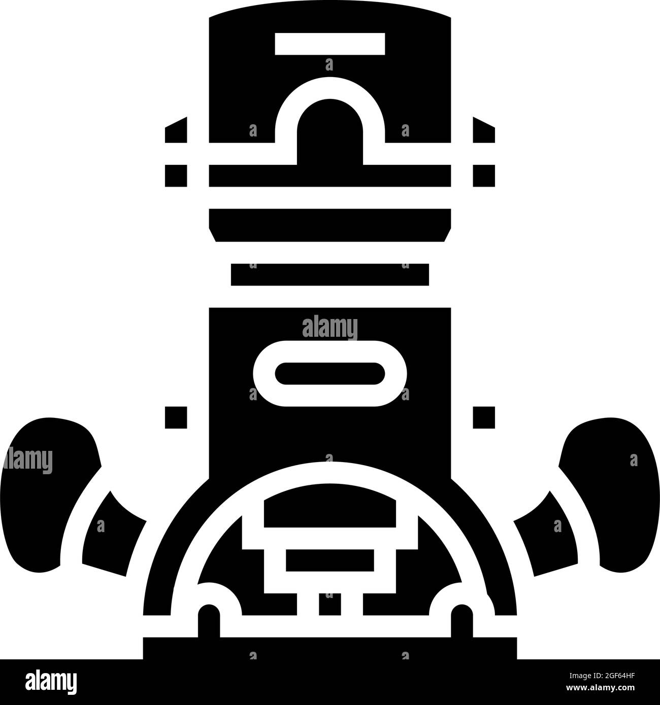 wood router tool glyph icon vector illustration Stock Vector Image ...