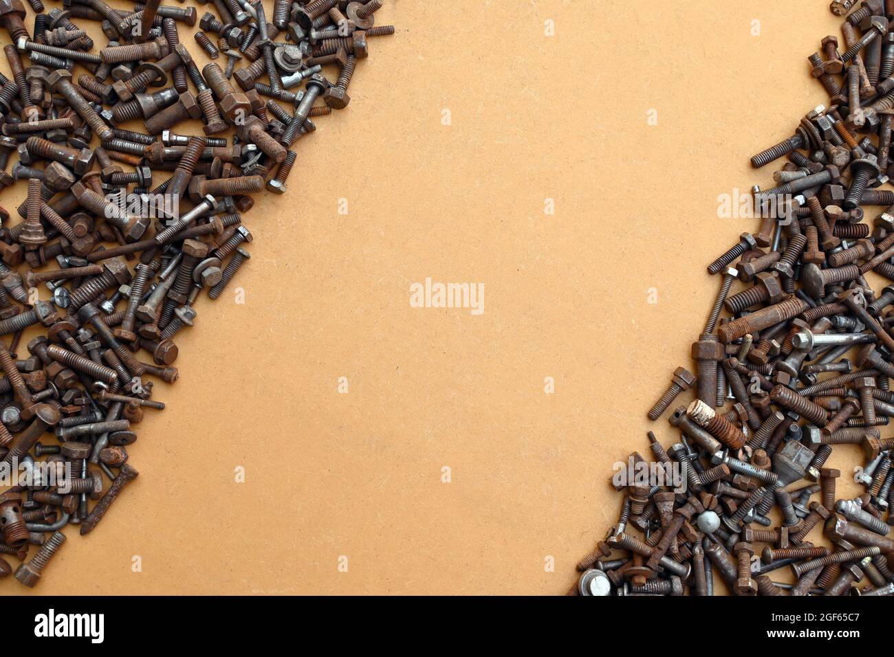 Steel Hex Nut Rusty Ocher Background Texture Bolt Plain Stainless ...