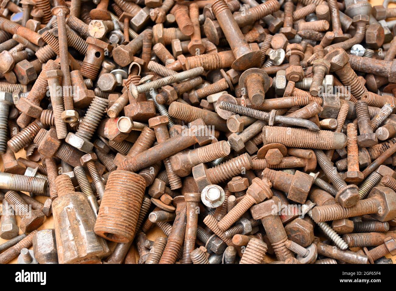 Steel Hex Nut Rusty Ocher Background Texture Bolt Plain Stainless ...