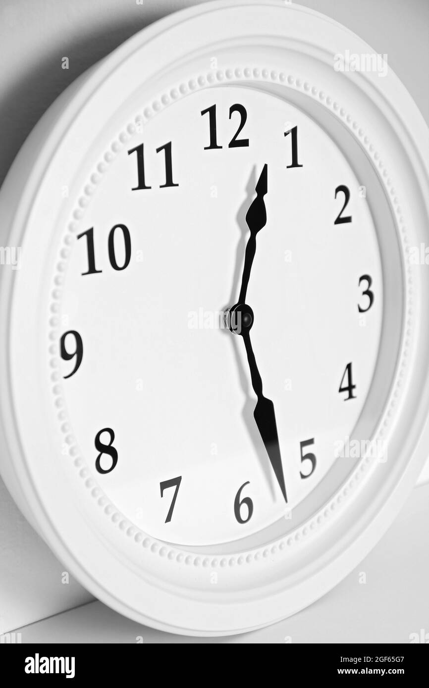 Clock face closeup Stock Photo - Alamy