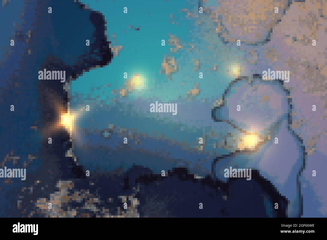 Liquid ink blue gold Stock Vector Images - Alamy