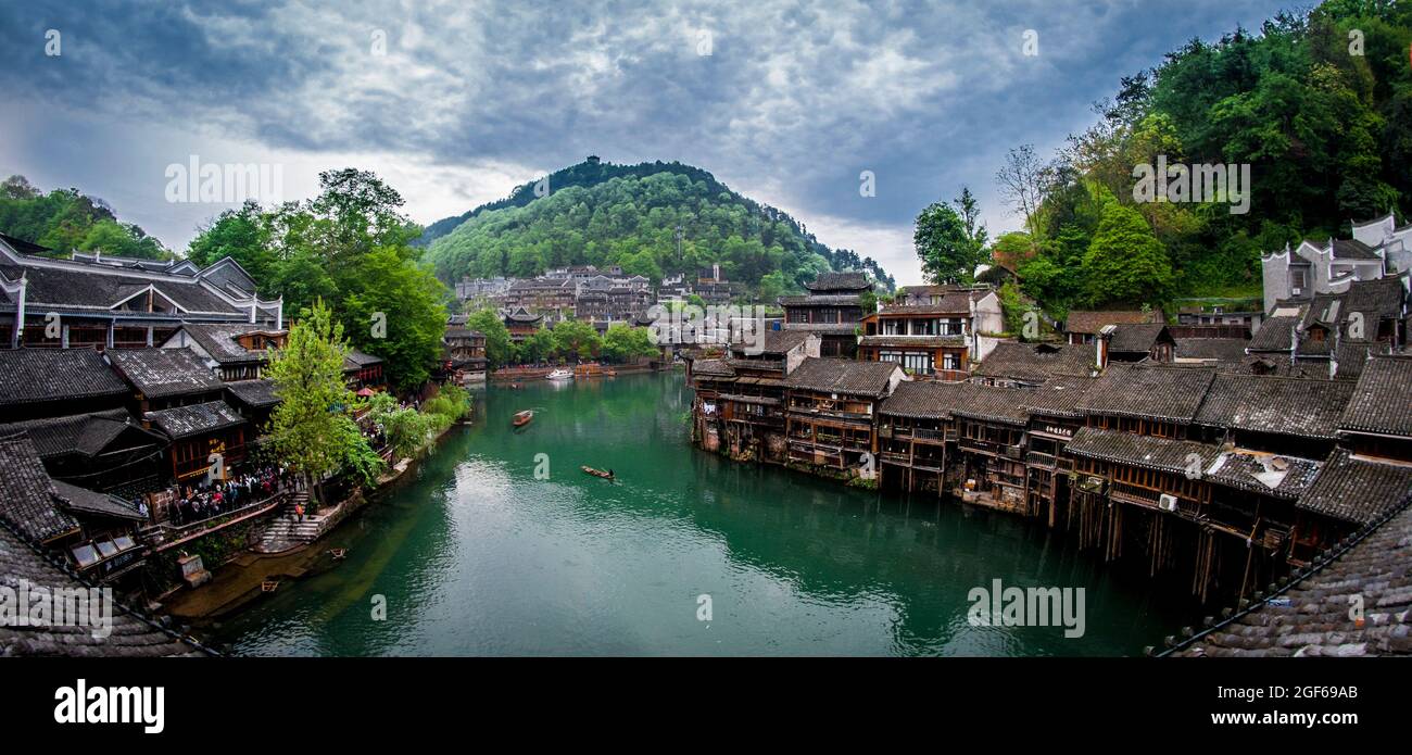 Fenghuang ancient town in Hunan province China Stock Photo - Alamy