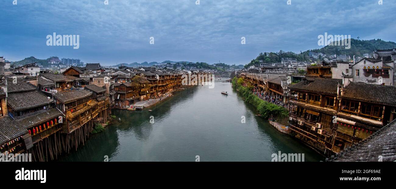 Fenghuang ancient town in Hunan province China Stock Photo - Alamy