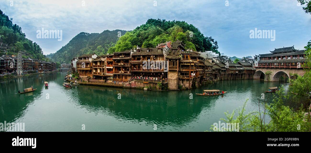 Fenghuang ancient town in Hunan province China Stock Photo - Alamy