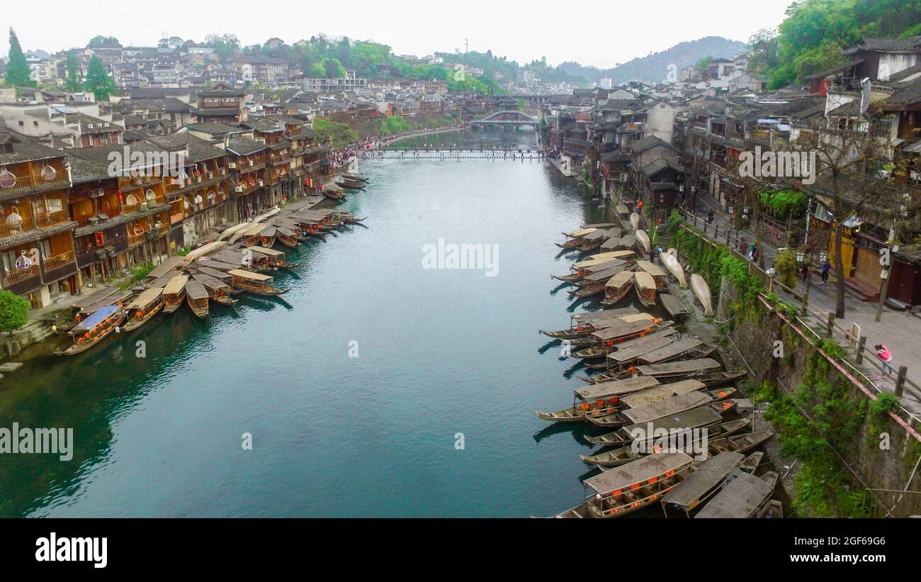 Fenghuang ancient town in Hunan province China Stock Photo - Alamy