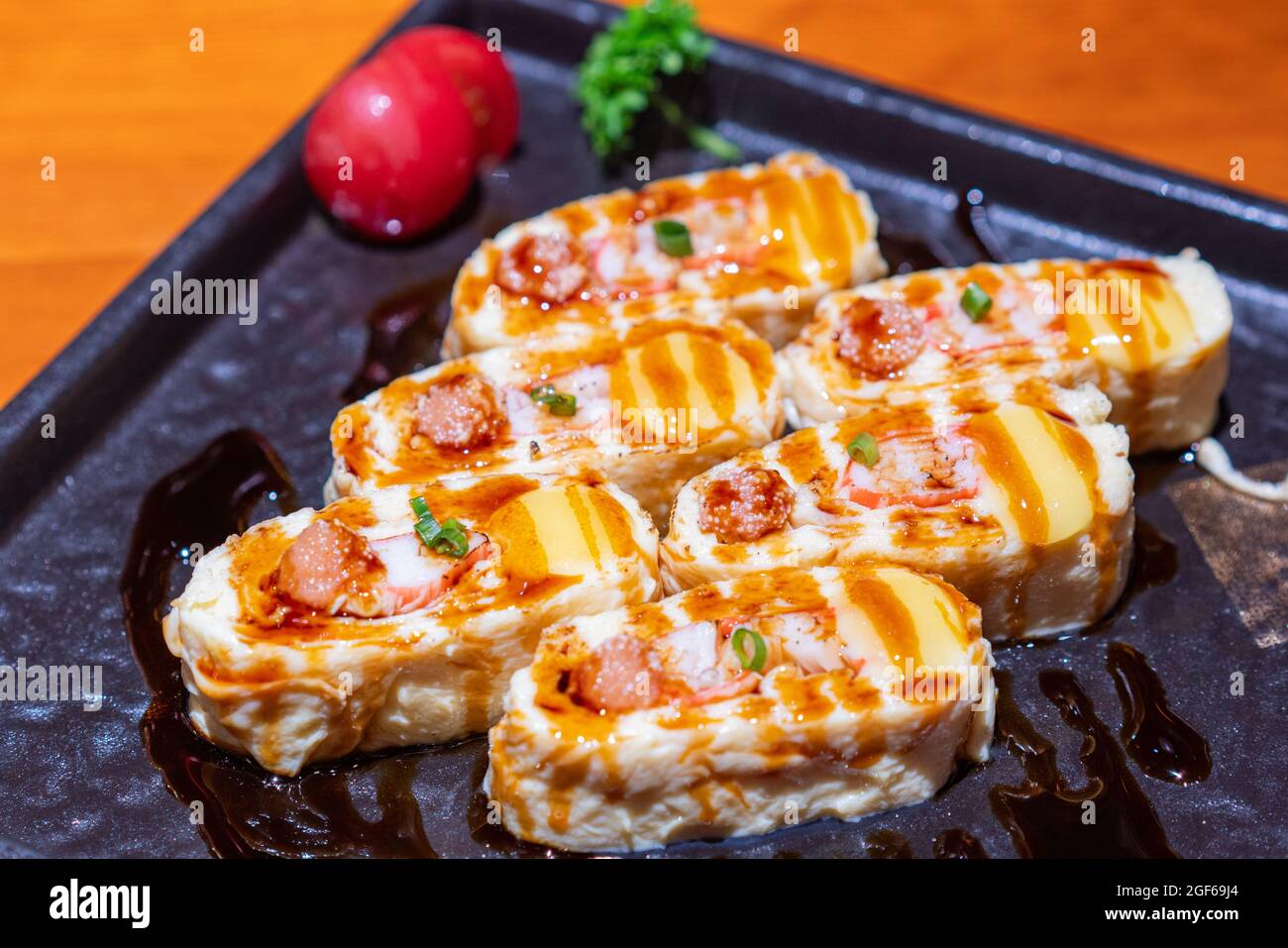 Sushi Set and sashimi and Pork Chop meal japanese food stock photo ...