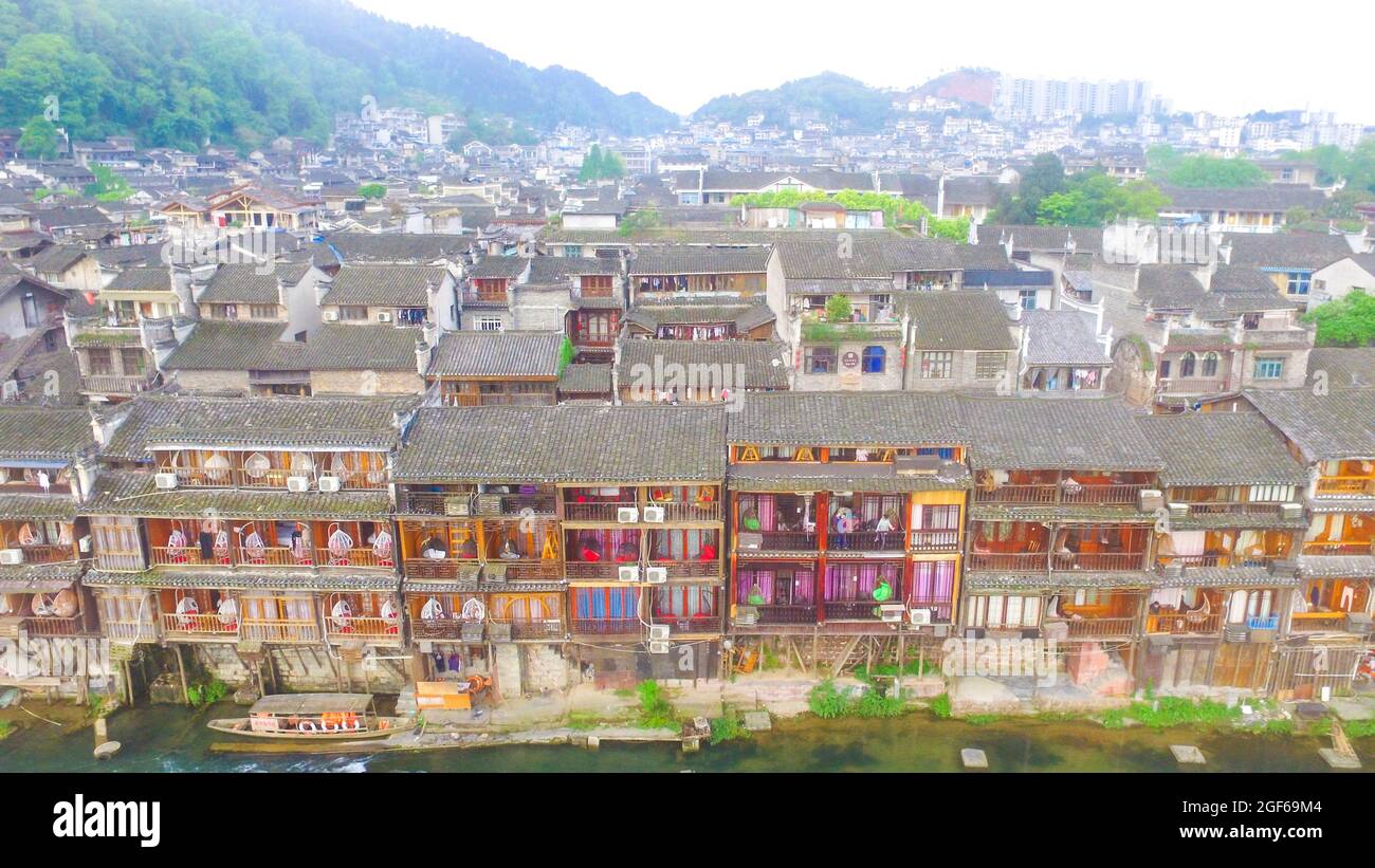Fenghuang ancient town in Hunan province China Stock Photo - Alamy