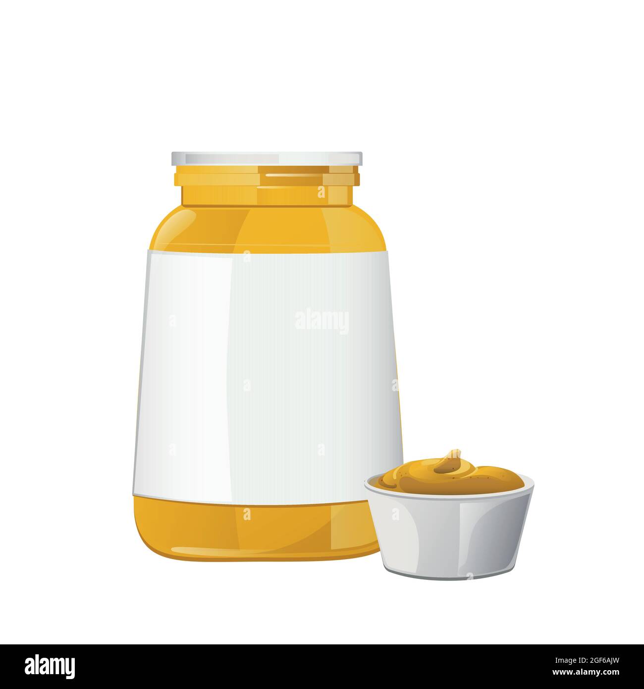 Mustard bottles and splashes set. Dijon honey sauce cream. Vector ...